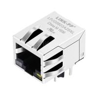 China RB1-1A5BAK1A Compatible LINK-PP LPJG0803A25NL 100/1000 Base-T Tab Down Green&Orange/Yellow Led 1 Port RJ-45 Pcb Jack for sale