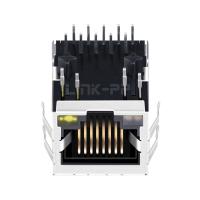 China RB1-1A5BAK1A Compatible LINK-PP LPJG0803A25NL 100/1000 Base-T Tab Down Green&Orange/Yellow Led 1 Port RJ-45 Pcb Jack for sale