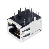 China RB1-1A5BAK1A Compatible LINK-PP LPJG0803A25NL 100/1000 Base-T Tab Down Green&Orange/Yellow Led 1 Port RJ-45 Pcb Jack for sale