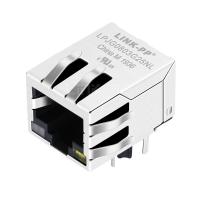 China RB1-2A5BAK1A Compatible LINK-PP LPJG0803G25NL 100/1000 Base-T 1 Port RJ45 Jack With Magnetics Tab Down Orange&Green/Yellow Led for sale