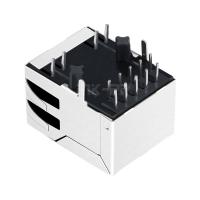 China Halo HFJ11-1G04E-L12RL Compatible LINK-PP LPJG0813GENL 100/1000 Base-T Tab Down Green/Yellow Led 1 Port Shielded Network RJ45 Pcb Socket for sale