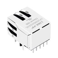 China Belfuse SI-61012-F Compatible LINK-PP LPJG0820GENL 100/1000 Base-T 1 Port Integrated RJ45 Magjack Tab Down Green/Yellow Led for sale