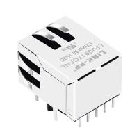 China Halo HFJ11-1G06E-L11RL Compatible LINK-PP LPJG4801GENL 100/1000 Base-T Tab Down Green/Yellow Led 1 Port 10 Pin Ethernet Magnetic RJ45 Jack for sale