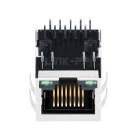 China Halo HFJ11-E1G01E-L11RL Compatible LINK-PP LPJG4813GFNL 100/1000 Base-T Tab Down Green/Green Led 1x1 Port Shielded Connectors RJ-45 Modular Jack for sale