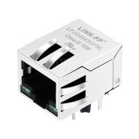 China Halo HFJ11-E1G41E-L11RL Compatible LINK-PP LPJG4843GFNL 100/1000 Base-T Tab Down Green/Green Led 1x1 Port 10P8C Cat6 Shielded RJ45 Connector for sale