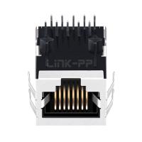 China Belfuse SI-61024-F Compatible LINK-PP LPJG0897CNL 100/1000 Base-T Tab Down Without Led Single Port Shielded RJ45 Socket Price for sale