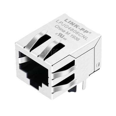 China Tyco 2301994-6 Compatible LINK-PP LPJG4806CNL 100/1000 Base-T Tab Down Without Led Single Port Network Cat5e RJ45 Connector for sale