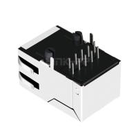 China Halo HFJT1-1G40RL Compatible LINK-PP LPJG17324CNL 100/1000 Base-T Tab Up Without Led 1x1 Port 10P8C Ethernet RJ45 Connector for sale