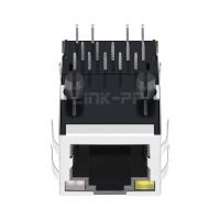 China X Multiple XMH-01D-E-LB3-1-770 Compatible LINK-PP LPJG17333ASNL 100/1000 Base-T Tab Up Yellow/Orange&Green Led Single Port RJ-45 Jack Connectors for sale