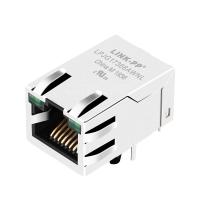 China Tyco 1840750-7 Compatible LINK-PP LPJG17366AWNL 100/1000 Base-T Single Port Ethernet RJ45 Connector Tab Up Green/Green Led for sale
