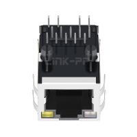 China Belfuse SI-51011-F Compatible LINK-PP LPJG17432AONL 100/1000 Base-T Tab Up Orange&Green/Yellow Led Single Port Connectors RJ 45 Modules for sale