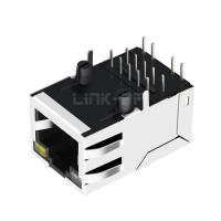 China Belfuse SI-51011-F Compatible LINK-PP LPJG17432AONL 100/1000 Base-T Tab Up Orange&Green/Yellow Led Single Port Connectors RJ 45 Modules for sale