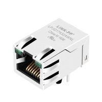 China Belfuse SI-51021-F Compatible LINK-PP LPJG17432AWNL 100/1000 Base-T Tab Up Green/Green Led Single Port Shielded RJ-45 Jack for sale