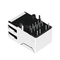 China Belfuse SI-51021-F Compatible LINK-PP LPJG17432AWNL 100/1000 Base-T Tab Up Green/Green Led Single Port Shielded RJ-45 Jack for sale