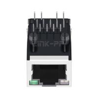 China WE 7499110124 Compatible LINK-PP LPJG17401B9NL 100/1000 Base-T Tab Up Yellow&Green/Green Led Single Port 8P8C RJ45 PCB Connector for sale