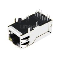 China Belfuse 0826-1X1T-HS-F Compatible LINK-PP LPJK6078AONL 100/1000 Base-T Single Port RJ45 Female Connector With 100W PoE+ Tab Up Orange&Green/Yellow Led for sale