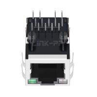 China Hanrun HY971161C Compatible LINK-PP LPJG17301A9NL 100/1000 Base-T Tab Up Yellow&Green/Green Led Single Port Modular RJ-45 Connectors for sale