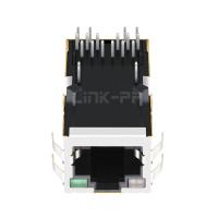 China Pulse JXK0-0190NL Compatible LINK-PP LPJK6064A9NL 100/1000 Base-T Tab Up Green&Yellow/Green Led 1x1 Port POE+ RJ-45 Jack with Integrated Magnetics for sale