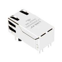 China Pulse JXK0-0190NL Compatible LINK-PP LPJK6064A9NL 100/1000 Base-T Tab Up Green&Yellow/Green Led 1x1 Port POE+ RJ-45 Jack with Integrated Magnetics for sale