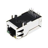 China Belfuse SI-53015-F Compatible LINK-PP LPJK4073AGNL 100/1000 Base-T Tab Up Yellow/Green Led 1x1 Port Shielded RJ45 Jack Connection for sale