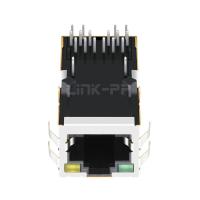 China Halo HFJT1-1GP-L12RL Compatible LINK-PP LPJK2072AHNL 100/1000 Base-T Tab Up Green/Yellow Led 1x1 Port POE RJ45 Cat6 Connector Price for sale