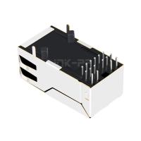 China XFMRC XFGIG12-CTLGG1-4 Compatible LINK-PP LPJK4071AWNL 100/1000 Base-T Tab Up Green/Green Led 1x1 Port Amp rj45 modular connector for sale