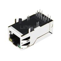 China Halo HFJT1-LGHRPE-L12RL Compatible LINK-PP LPJK6070AHNL 100/1000 Base-T Tab Up Green/Yellow Led 1x1 Port POE+ Connector RJ45 Cat 6 Magjack for sale