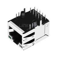 China Tyco 5-6605809-5 Compatible LINK-PP LPJG16304A52NL 100/1000 Base-T Tab Up Green&Yellow/Green Led Single Port Module Female RJ45 Connector for sale