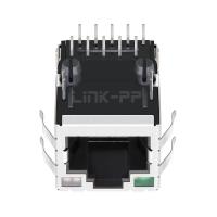 China Bothhand XMH-01-D-HC2-711-1P0 Compatible LINK-PP LPJG16394A30NL 100/1000 Base-T Tab Up Green/Green&Yellow Led Single Port Shielded RJ45 Socket Connection for sale