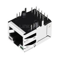 China Bothhand XMH-01-D-HC2-711-1P0 Compatible LINK-PP LPJG16394A30NL 100/1000 Base-T Tab Up Green/Green&Yellow Led Single Port Shielded RJ45 Socket Connection for sale