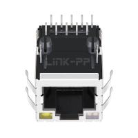 China Molex 93637-8617 Compatible LINK-PP LPJG16414A37NL 100/1000 Base-T Tab Up Green&Orange/Yellow Led Single Port Shielded 8P8C RJ 45 Network Jack for sale