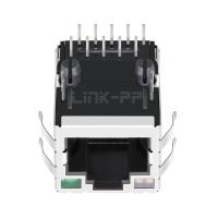 China YDS 46F-1318RDGDZ2NL Compatible LINK-PP LPJG16414A52NL 100/1000 Base-T Tab Up Green&Yellow/Green Led Single Port Shielded 8P8C RJ45 Female Connector for sale