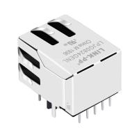 China LPJG0824GENL 10/100/1000 Base-T RJ45 Connector Tab Down with Led Light Green/Yellow LED for sale