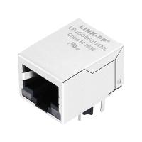 China LPJG0860H4NL 100/1000 Base-T Single Port RJ45 Female Magnetics Connector Green&Yellow/Green&Yellow LED for sale