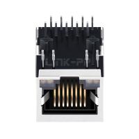 China LPJG0860H4NL 100/1000 Base-T Single Port RJ45 Female Magnetics Connector Green&Yellow/Green&Yellow LED for sale