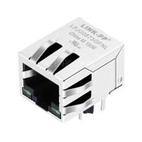 China LPJG0873GFNL 100/1000 Base-T RJ45 Female Connector With Magnetics Tab Down Green/Green LED for sale