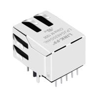 China LPJG4820G4NL 10/100/1000 Base-T Shielded 10 Pin RJ45 Connector Tab Down Green&Yellow/Green&Yellow LED for sale
