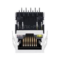 China LPJG4896E91NL 100/1000 Base-T 8 Pin Ethernet RJ45 Female Connector Yellow/Green&Red LED for sale
