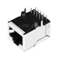 China LPJG16420DNL 1000 Base-T Tab Up Without Led 1x1 Port Integrated Magnetics RJ45 Transformer for sale