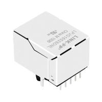 China LPJG16528DNL 1000 Base-T Tab Up Without Led 1x1 Port Magnetics RJ45 Transformer Jack for sale