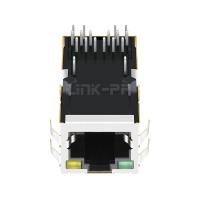 China LPJK6078AHNL 10/100/1000 Base-T PoE++ 100w RJ45 Female Connector Green/Yellow LED for sale