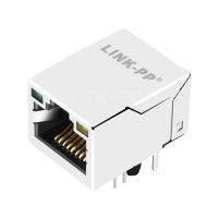 China LPJG16313BENL 1000 Base-T Single Port RJ45 Gigabit Magnetic Jacks Green/Yellow LED for sale