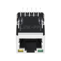 China LPJG16313BENL 1000 Base-T Single Port RJ45 Gigabit Magnetic Jacks Green/Yellow LED for sale