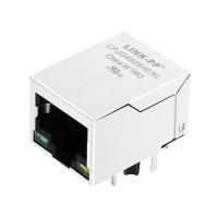 China LPJG4928HENL 1000 Base-T Single Port RJ45 with POE Magnetics Jack Green/Yellow Led for sale
