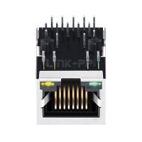 China LPJG4928HENL 1000 Base-T Single Port RJ45 with POE Magnetics Jack Green/Yellow Led for sale