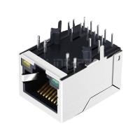 China LPJG4928HENL 1000 Base-T Single Port RJ45 with POE Magnetics Jack Green/Yellow Led for sale