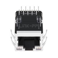 China LPJG16314A4NL 100/1000 Base-T Tab Up G&Y/G&Y Led Single Port Network Jack RJ45 Connectors for sale