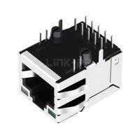 China LPJG16302A30NL 1000 Base-T Green/Green&Yellow Led Tab Up 10 Pin RJ45 Modular Connector for sale