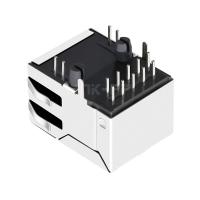 China LPJG16302A30NL 1000 Base-T Green/Green&Yellow Led Tab Up 10 Pin RJ45 Modular Connector for sale