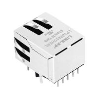 China LPJG0820HENL 100/1000 Base-T Green/Yellow LED Tab Down 1 Port RJ45 Connector with Magnetics for sale